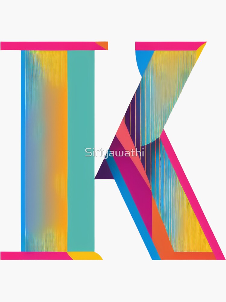 "The Letter K Flat Font Style" Sticker for Sale by Siriyawathi | Redbubble