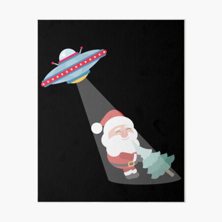 "Santa UFO Alien Abduction" Art Board Print for Sale by vladocar ...