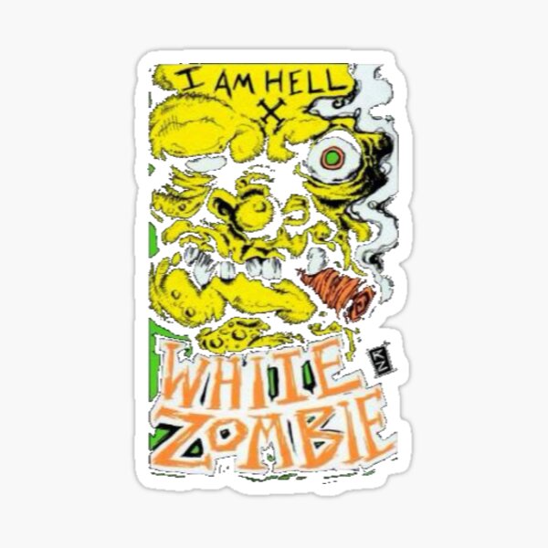 "White zombie" Sticker for Sale by Neonic964 | Redbubble
