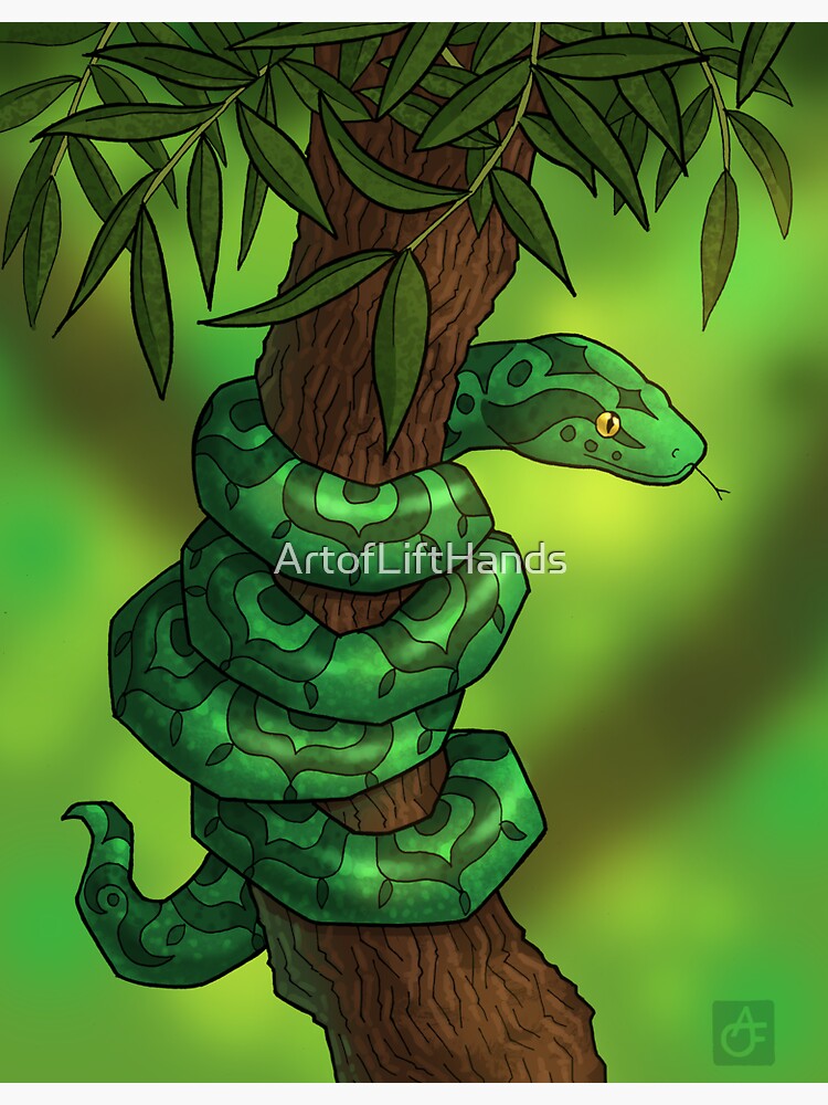 "LH10 Snake And Willow" Sticker for Sale by ArtofLiftHands | Redbubble