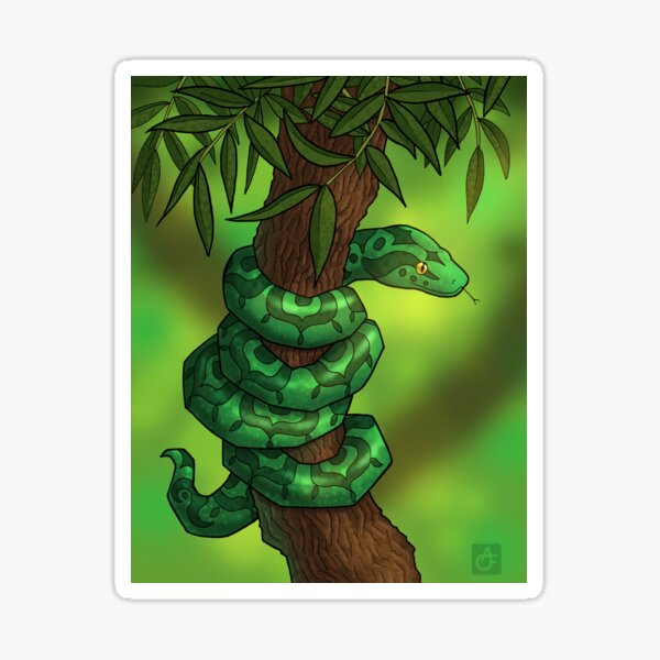 "LH10 Snake And Willow" Sticker for Sale by ArtofLiftHands | Redbubble