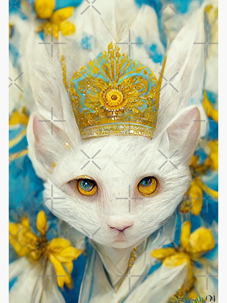 "Snow queen cat" Sticker for Sale by GorinART | Redbubble