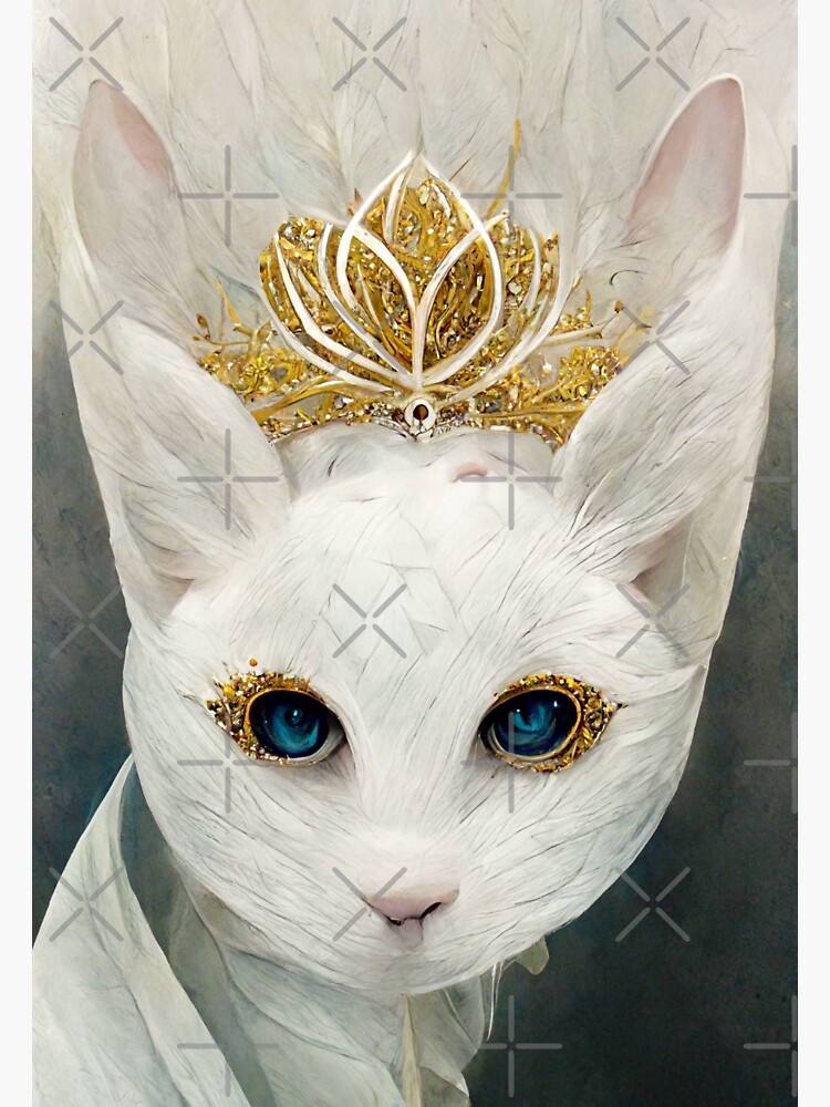 "Snow queen cat" Sticker for Sale by GorinART | Redbubble