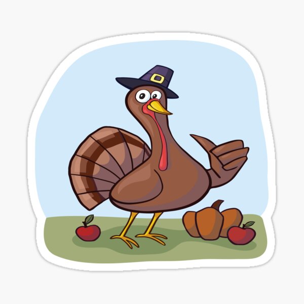 "Thumbs-up-turkey (Happy Thanksgiving Day!!!)" Sticker for Sale by ...