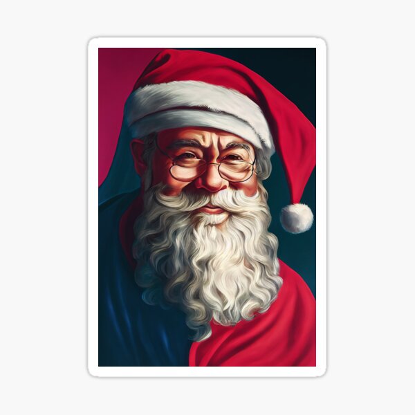 "Father Christmas on a Photoshoot" Sticker for Sale by Bondoboxy ...