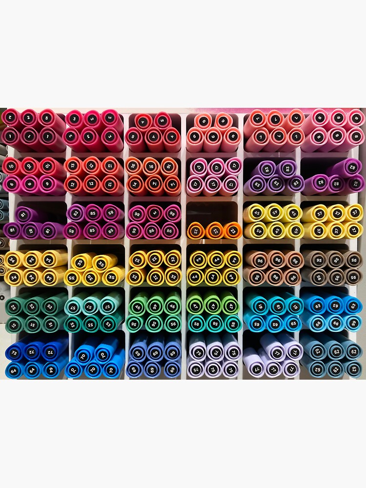 "Market stack of colorful markers or felt tip pens" Sticker for Sale by ...