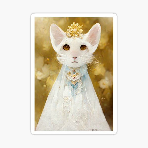 "Snow queen cat" Sticker for Sale by GorinART | Redbubble