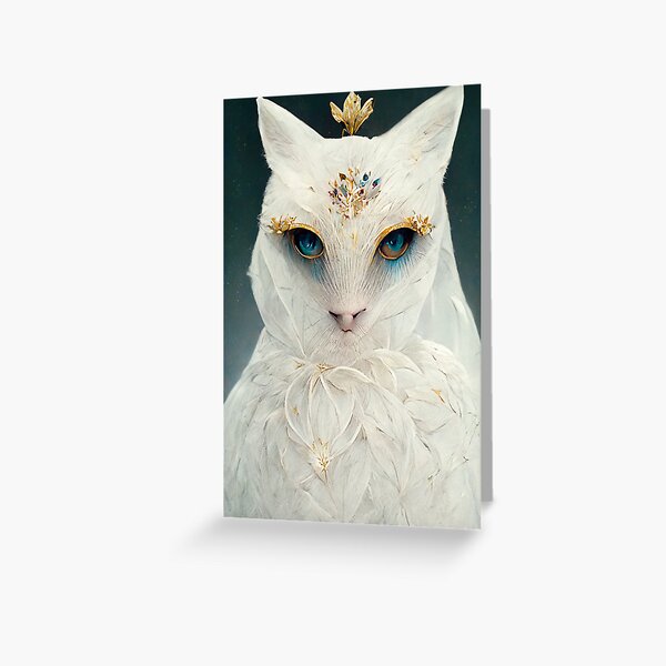 "Snow queen cat" Greeting Card for Sale by GorinART | Redbubble