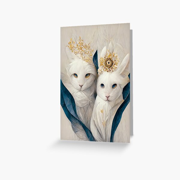 "Snow queen cats" Greeting Card for Sale by GorinART | Redbubble