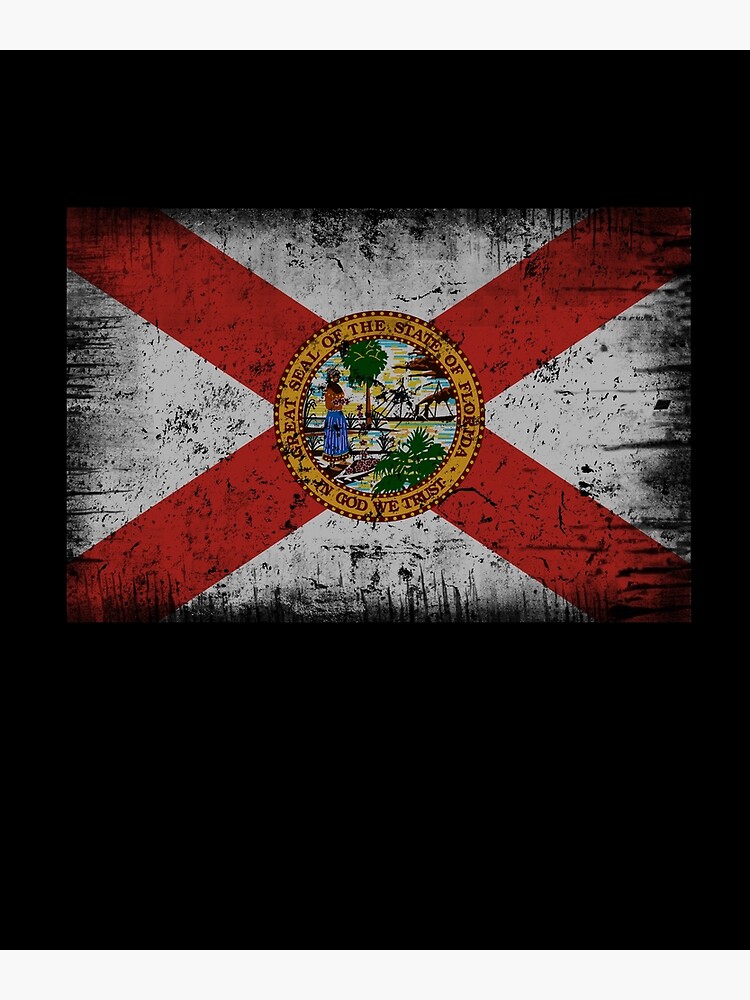 "Florida Flag. Distressed. Retro, Vintage" Poster for Sale by ...