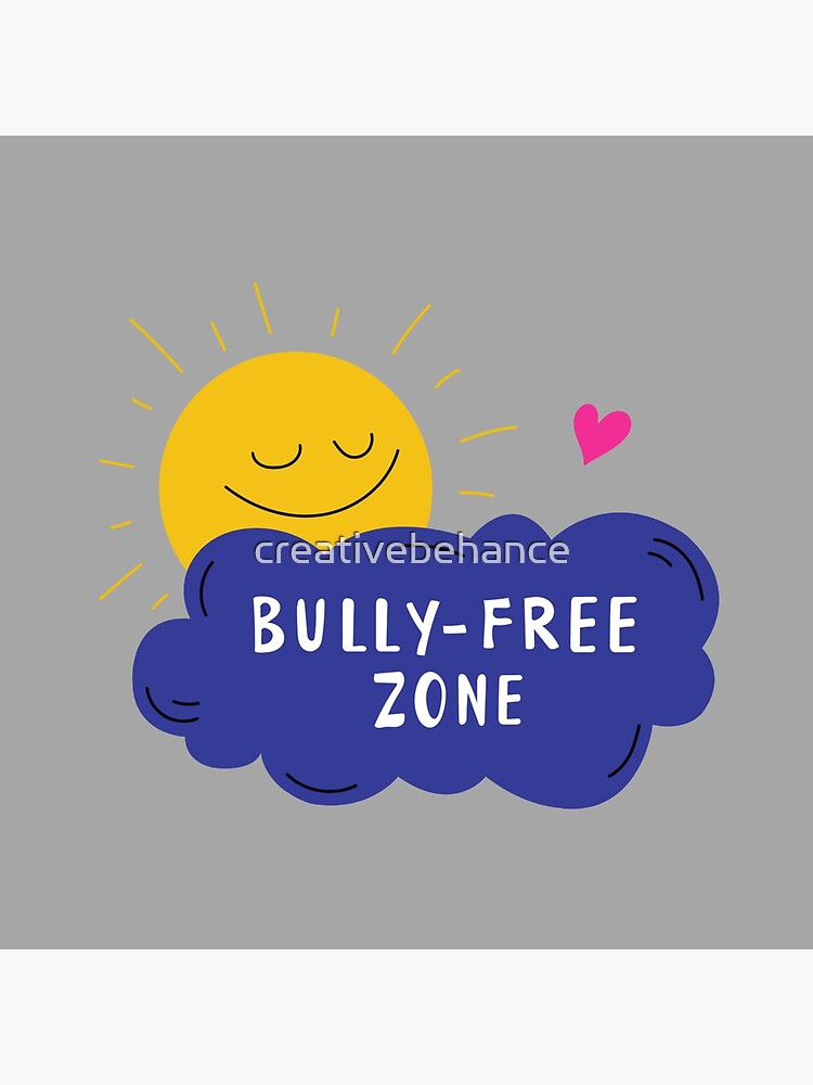 "Cute sun in a BULLY-FREE ZONE" Sticker for Sale by creativebehance ...