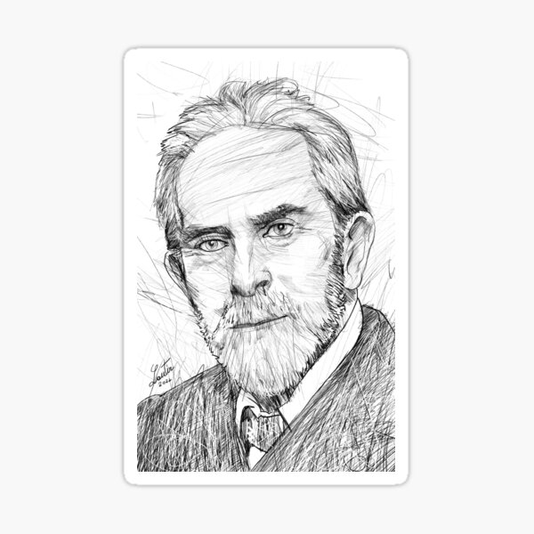 "JAMES GEORGE FRAZER pencil portrait" Sticker for Sale by lautir ...