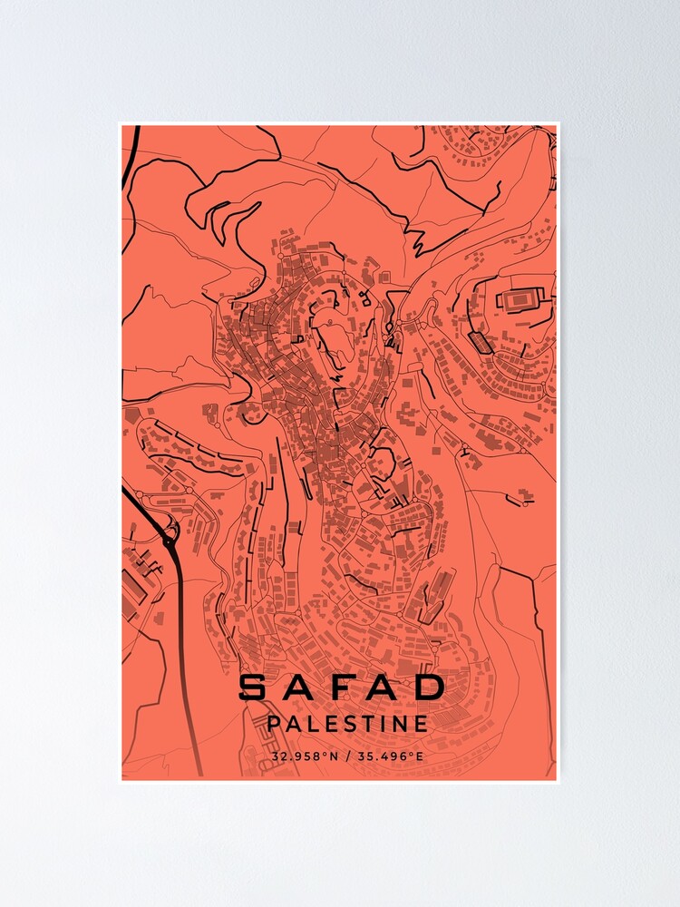 "Premium Safad Palestine Map Design" Poster for Sale by ZeekyoDesign ...