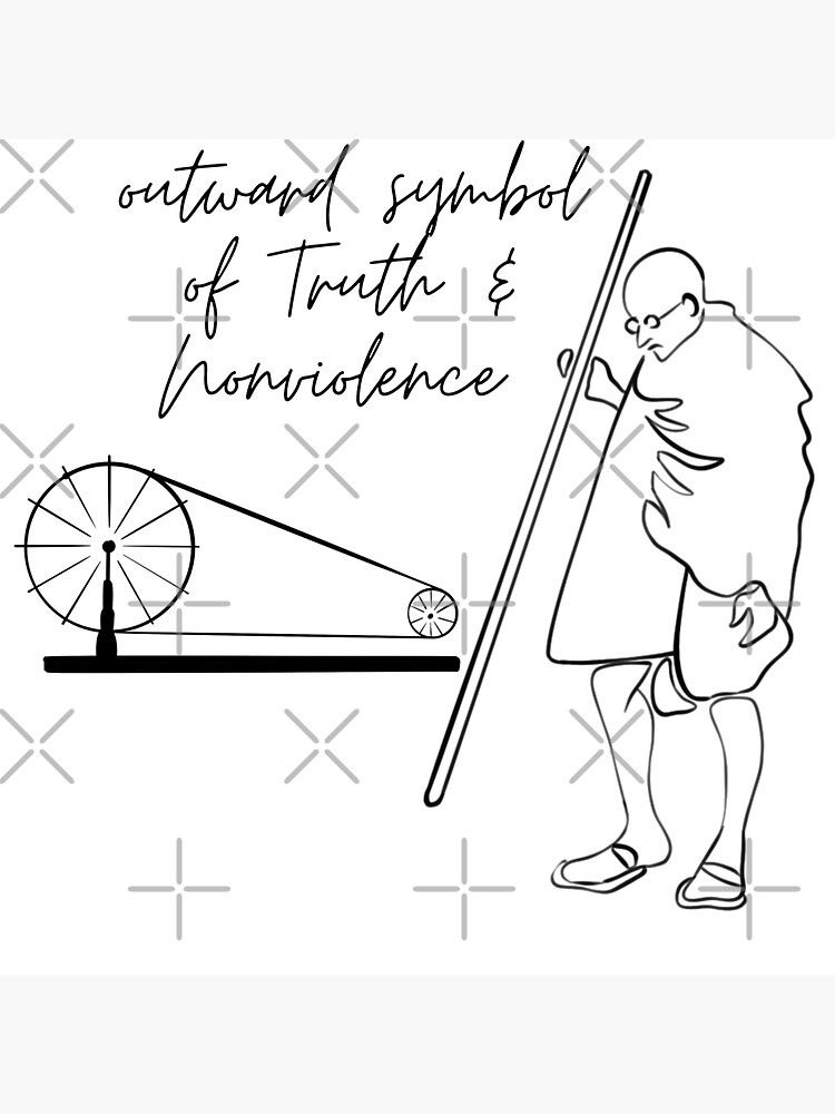 "Truth and non-violence " Sticker for Sale by Vividgraphite | Redbubble