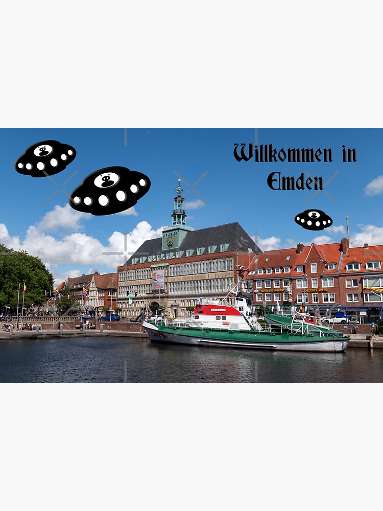 "Willkommen in Emden. Welcome to Emden." Sticker for Sale by funkyworm ...