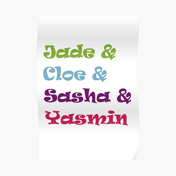 "Bratz Colorful Names" Poster for Sale by Scoutisnothere | Redbubble