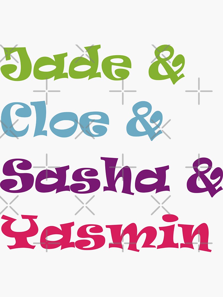 "Bratz Colorful Names" Sticker for Sale by Scoutisnothere | Redbubble