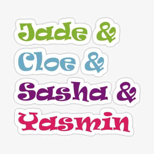 "Bratz Colorful Names" Sticker for Sale by Scoutisnothere | Redbubble