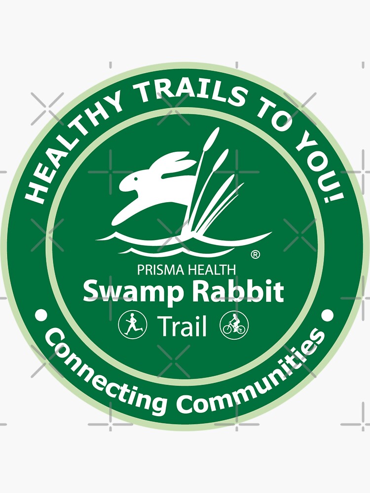 "Retro Swamp Rabbit Trail" Sticker for Sale by DLutfy | Redbubble