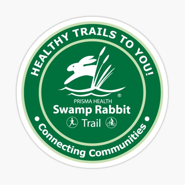 "Retro Swamp Rabbit Trail" Sticker for Sale by DLutfy | Redbubble