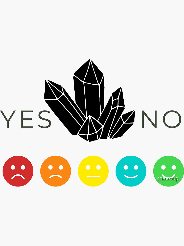 "Nonverbal Scale of Emotions- Yes/No Crystal cluster" Sticker for Sale ...
