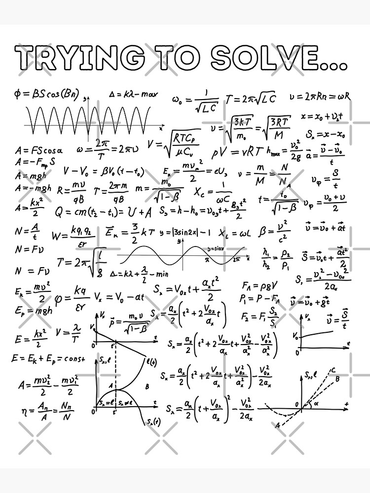 "Trying to solve a Math equation" Poster for Sale by BlackcherryArt ...