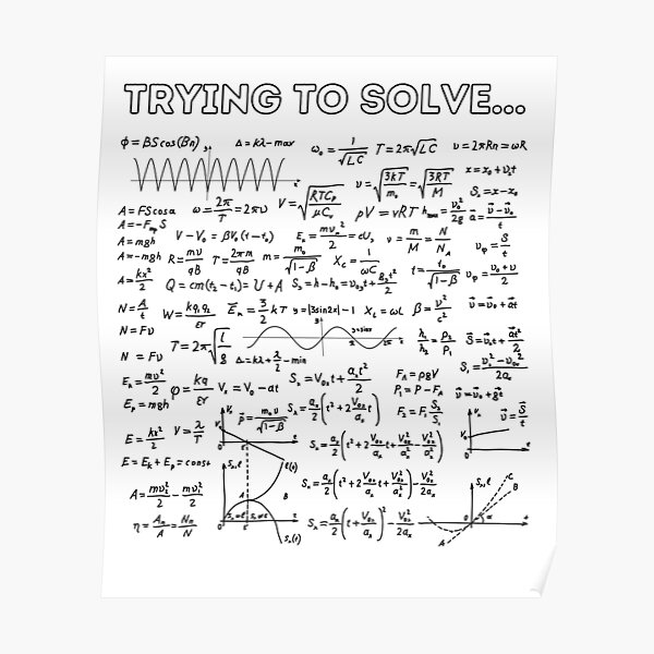 "Trying to solve a Math equation" Poster for Sale by BlackcherryArt ...