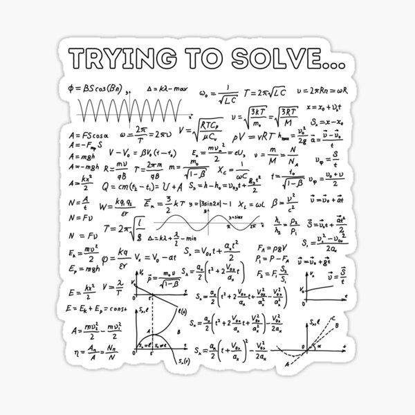 Trying To Solve A Math Equation Sticker For Sale By BlackcherryArt trying-to-solve-a-math-equation-sticker-for-sale-by-blackcherryart