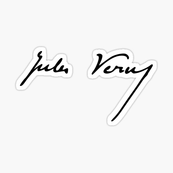 "Jules Verne Signature" Sticker for Sale by Tonbbo | Redbubble