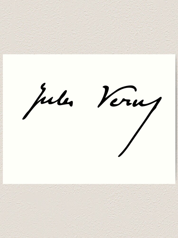"Jules Verne Signature" Art Print for Sale by Tonbbo | Redbubble