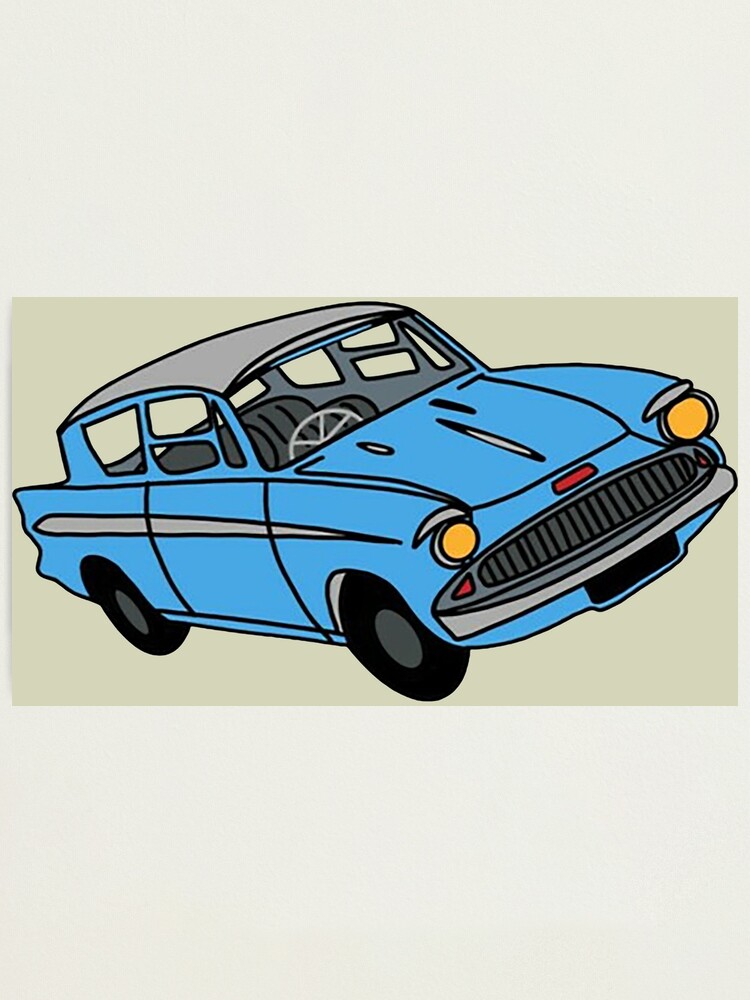 "Blue Potter Flying Car - spell of magician magic and wizard wizarding ...