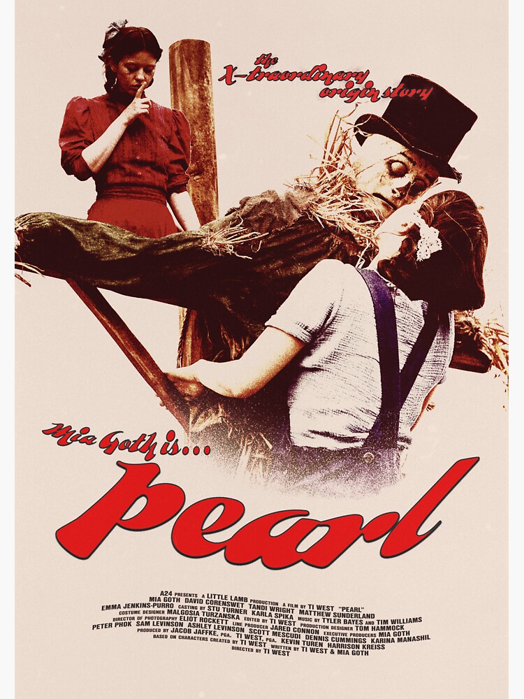 "Pearl (2022) Movie Poster" Sticker for Sale by seanlazonby | Redbubble