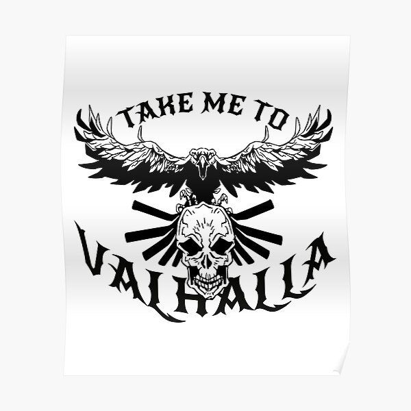 Póster «Llévame a Valhalla Odín Thor Mitología nórdica Edda Cuervo Varo ...