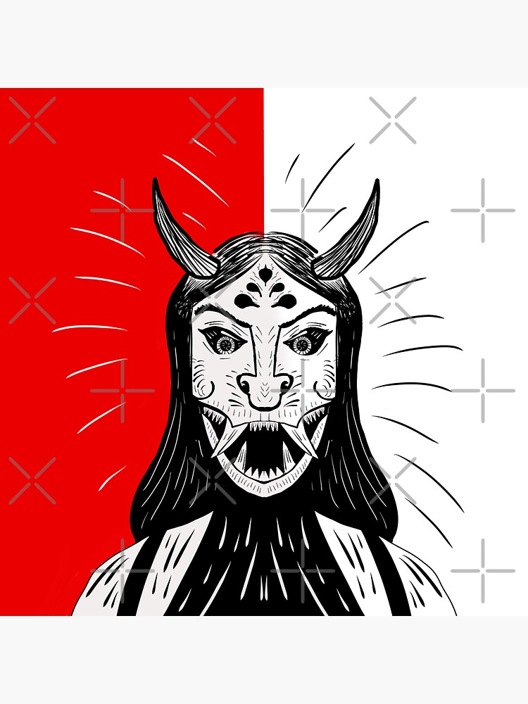 Oni Girl Sticker For Sale By Ezenhiar Redbubble