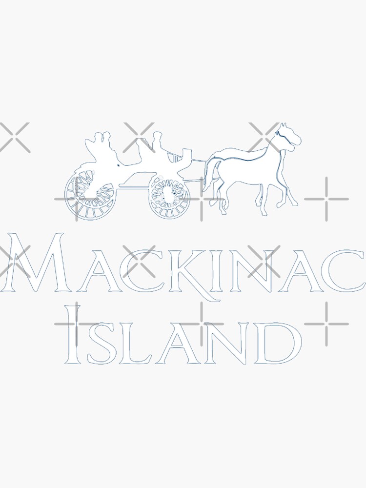 "Retro mackinac island Logo" Sticker for Sale by KieraPatel | Redbubble