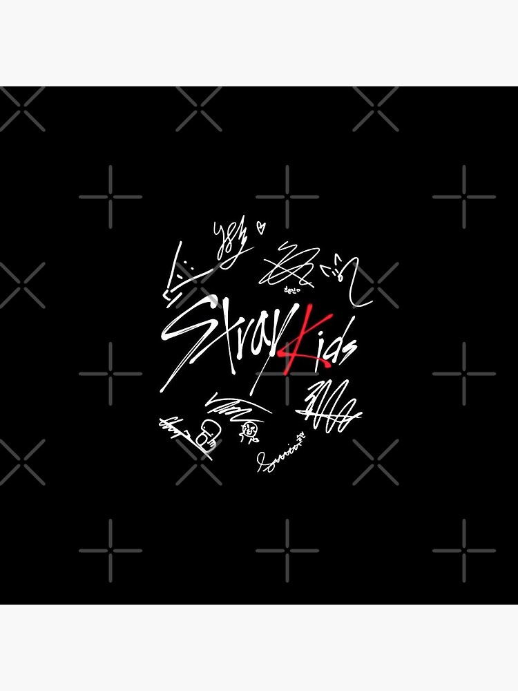 "Stray Kids signatures logo Blue SKZ kpop boy group bang chan lee know ...