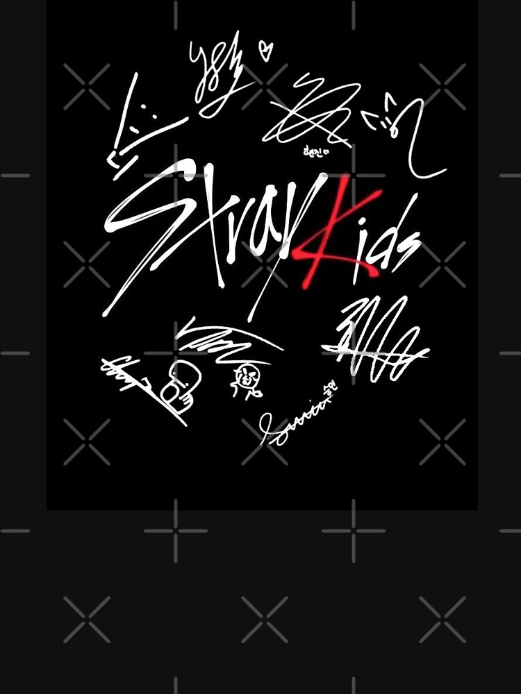 "Stray Kids signatures logo Blue SKZ kpop boy group bang chan lee know ...