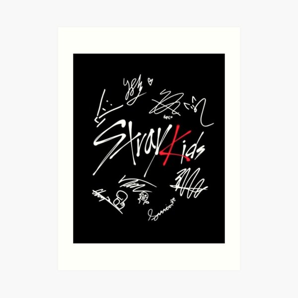Lámina artística «Stray Kids firma logo Azul SKZ kpop boy group bang ...
