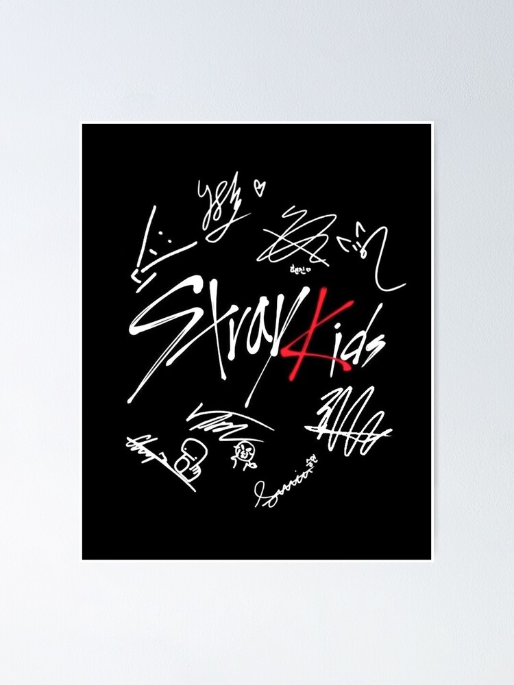 "Stray Kids signatures logo Blue SKZ kpop boy group bang chan lee know ...