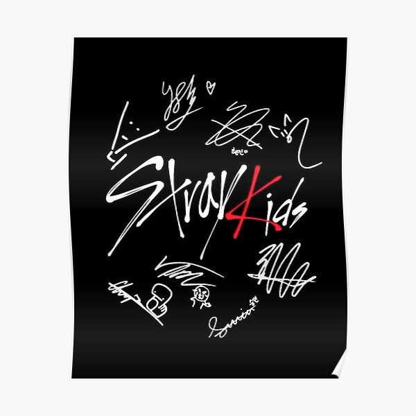 "Stray Kids signatures logo Blue SKZ kpop boy group bang chan lee know ...