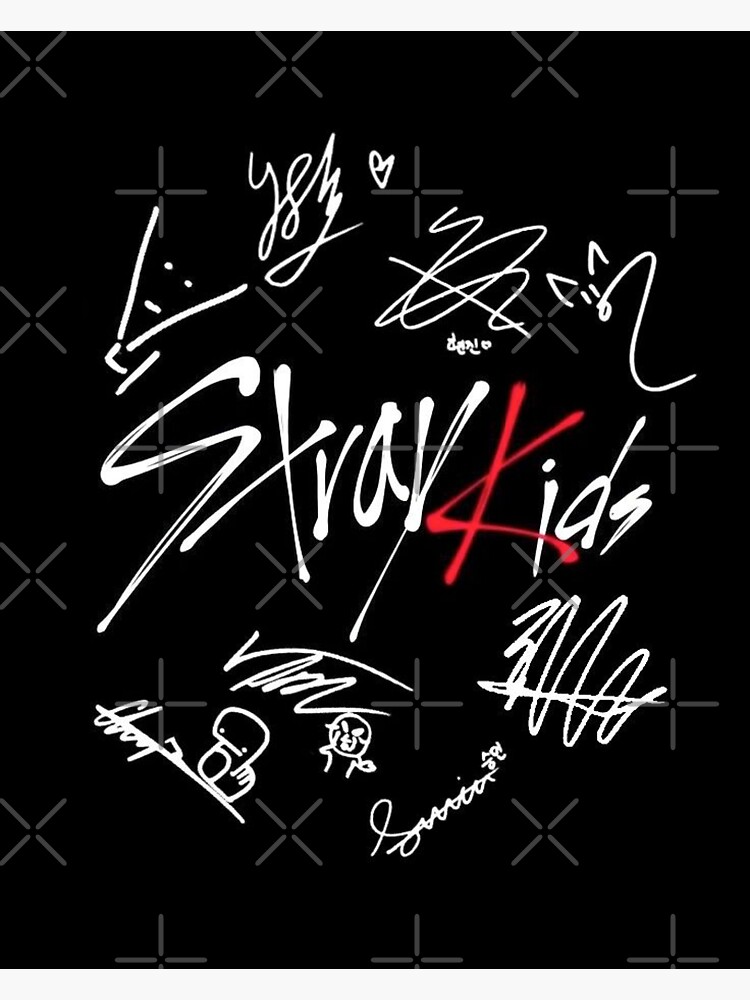 "Stray Kids Unterschriften Logo Blue SKZ Kpop Boy Group Bang Chan Lee ...