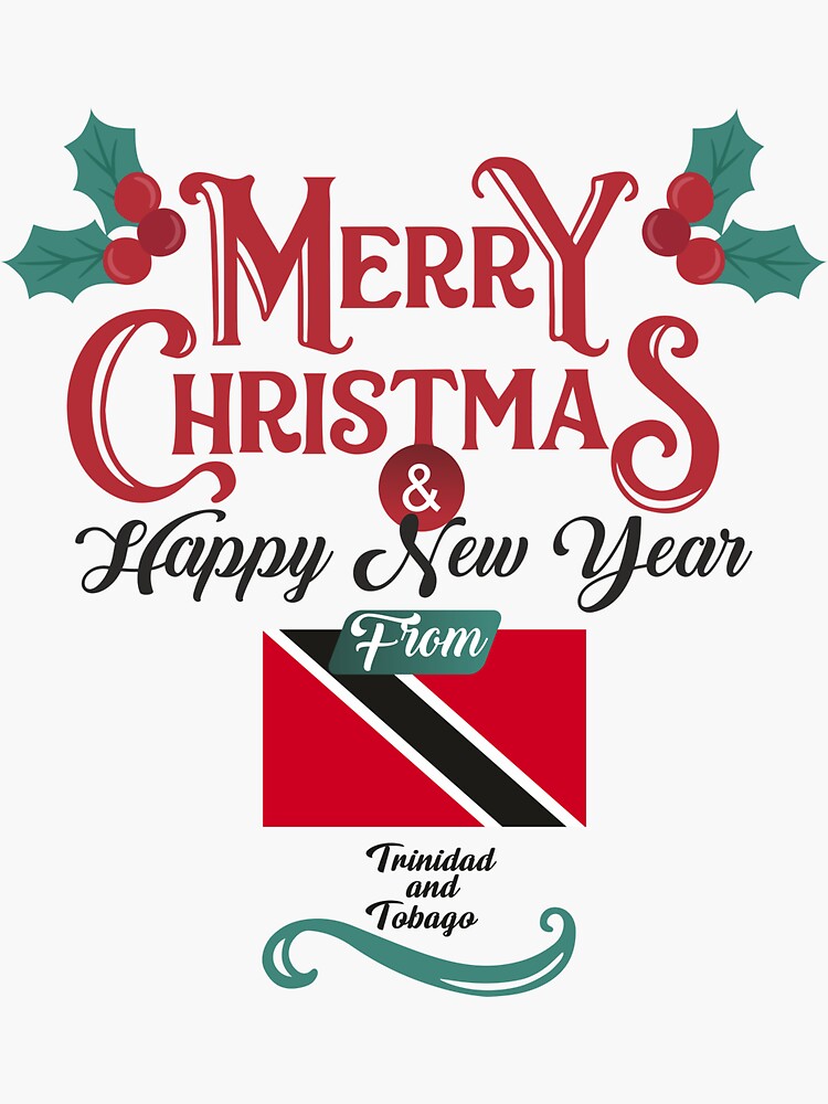 "Merry Christmas from Trinidad and Tobago" Sticker for Sale by frexxx ...