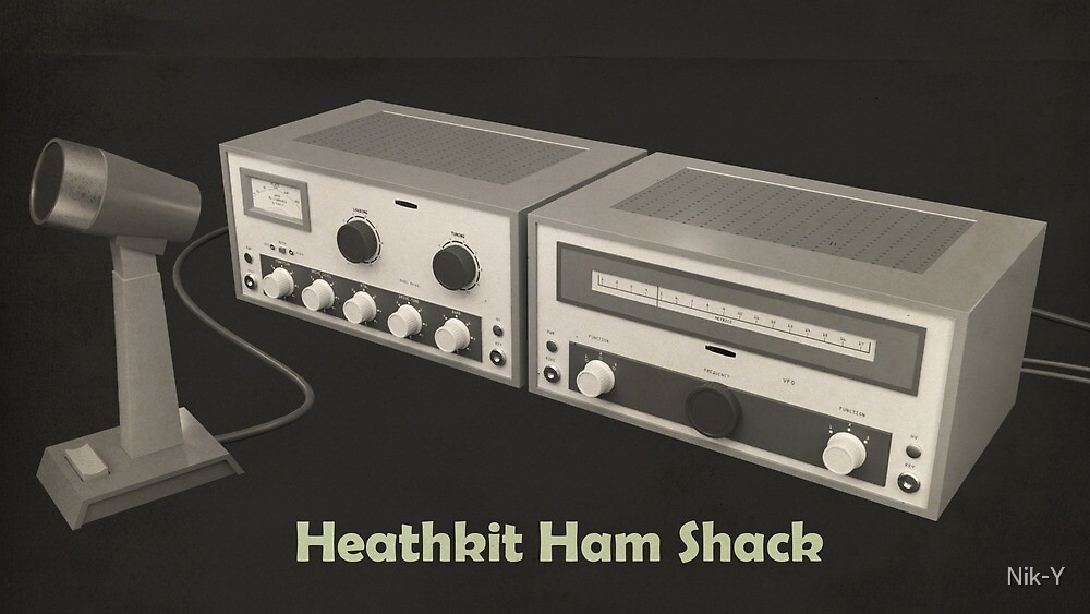 "Heathkit Ham Shack Poster" by Nik-Y | Redbubble