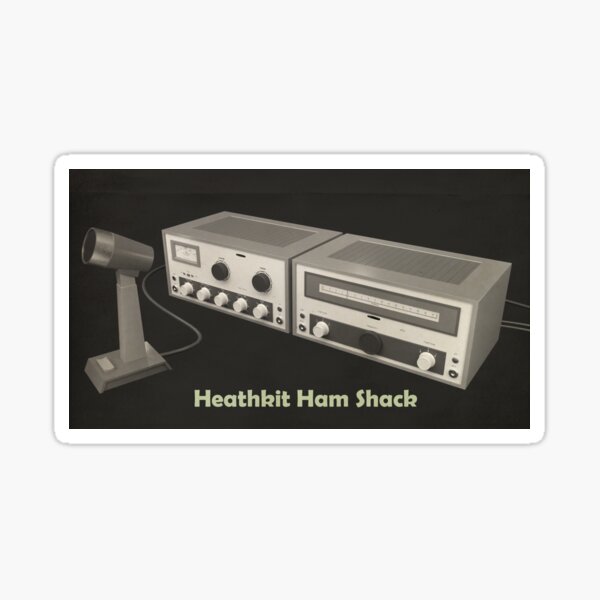 "Heathkit Ham Shack Poster" Sticker for Sale by Nik-Y | Redbubble