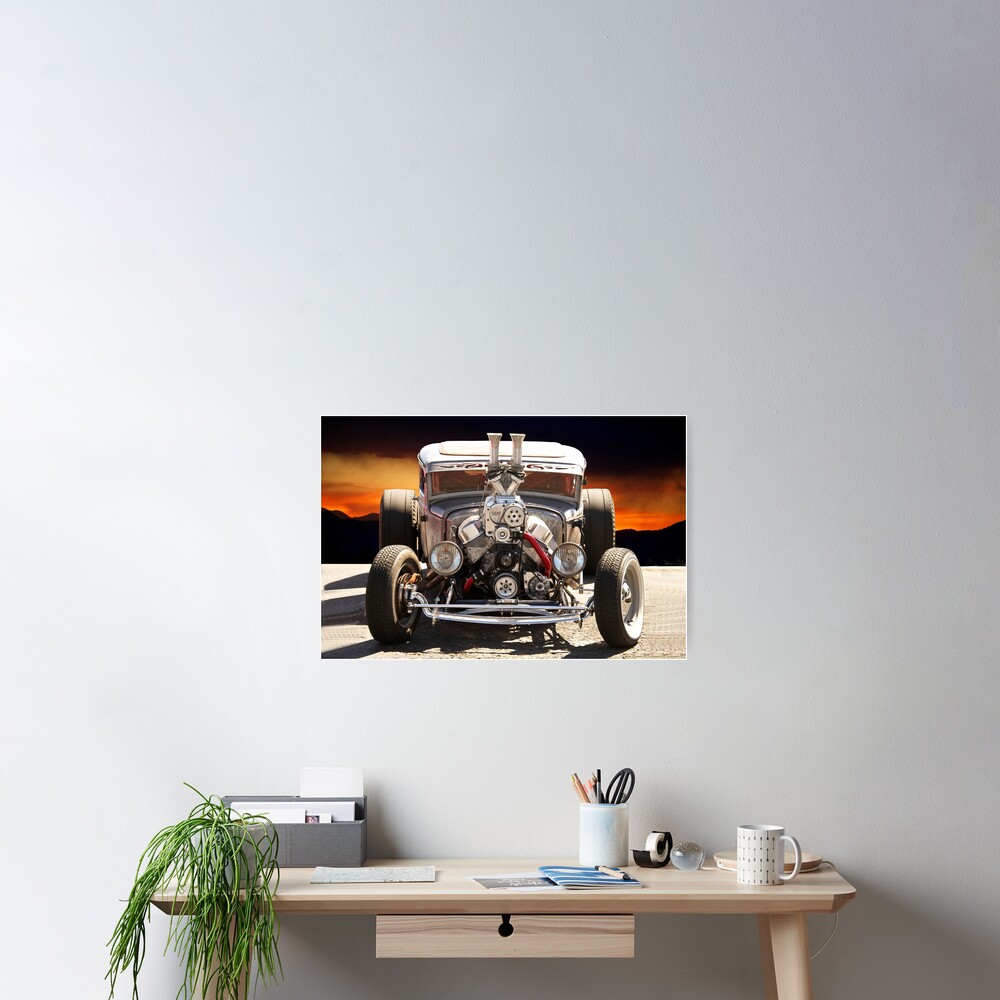 "Rat Fink Rat Rod" Poster by DaveKoontz | Redbubble