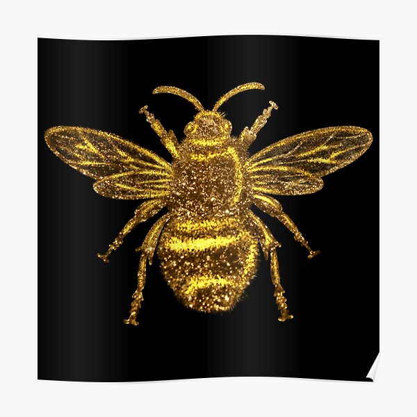 "Gold Sparkling Queen Bee" Poster for Sale by MFGB-Creations | Redbubble