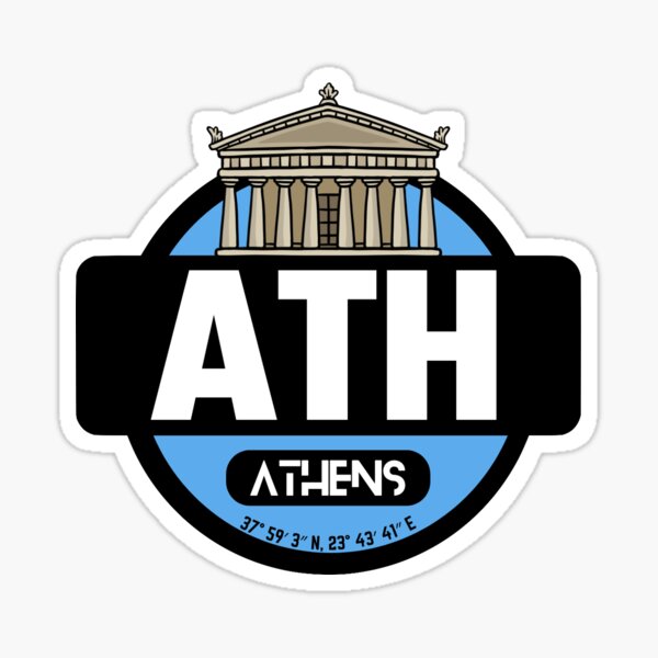 "Athens City Iconic Ancient Greece" Sticker for Sale by LeddsoDello ...