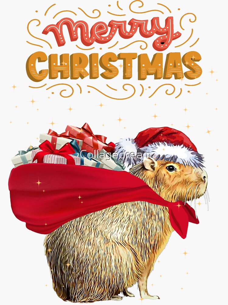 "Capybara Merry Christmas! Cute capybara, Christmas sweater, nativity ...