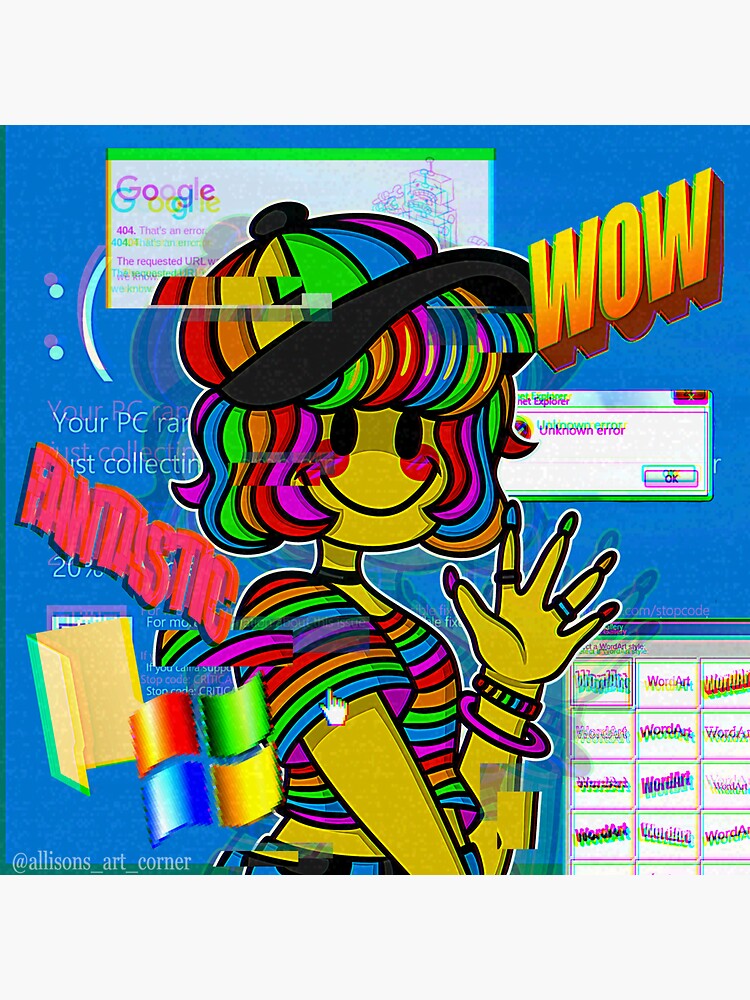 "Your PC Ran Into A Problem" Sticker for Sale by little-allison | Redbubble