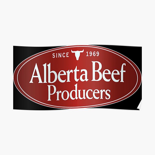 "Retro alberta beef logo " Poster for Sale by KieraPatel | Redbubble